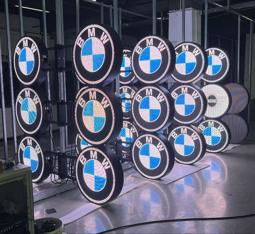 Outdoor Double Sides Round Shape Screen LED Display Wifi Control Logo ...