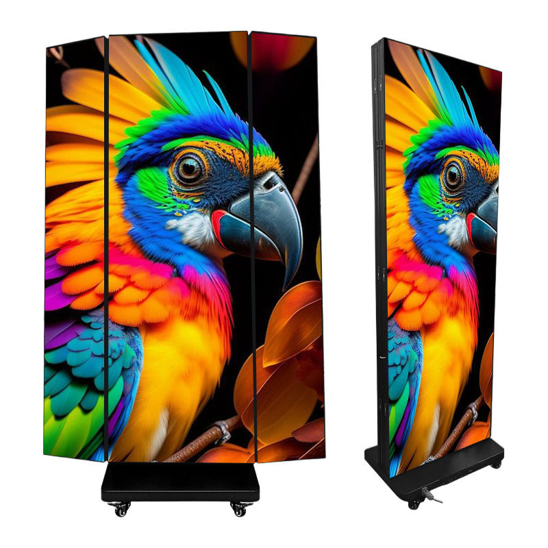 Tri-Fold LED Poster Screen 1280x1920mm Indoor Display