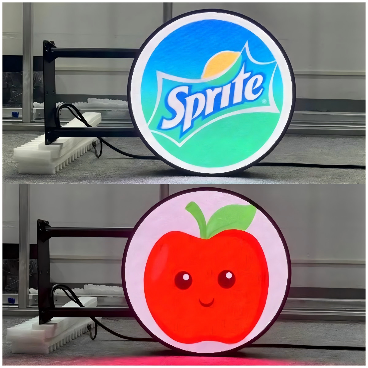 Double-face outdoor led display Round LED Display P4 outdoor circle led ...